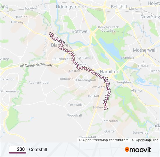 230 Route: Schedules, Stops & Maps - Coatshill (Updated)