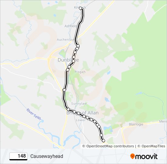 148 Route: Schedules, Stops & Maps - Causewayhead (Updated)