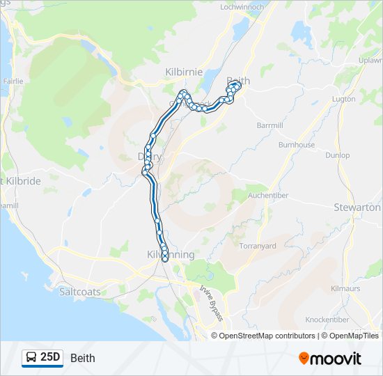 25d Route: Schedules, Stops & Maps - Beith (Updated)
