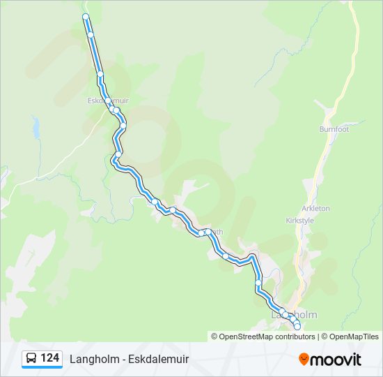 124 Route: Schedules, Stops & Maps - Eskdalemuir (Updated)
