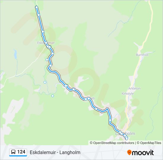124 Route: Schedules, Stops & Maps - Eskdalemuir (Updated)