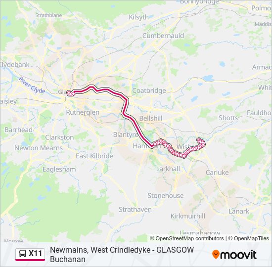 x11 Route: Schedules, Stops & Maps - Newmains (Updated)