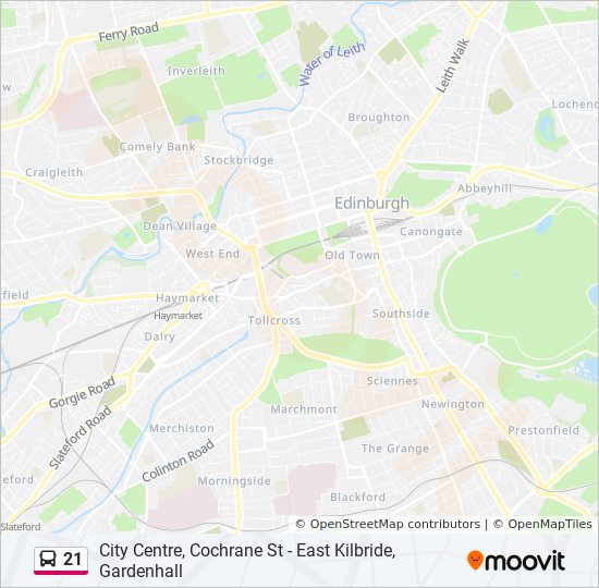 21 Route: Schedules, Stops & Maps - Gardenhall (Updated)