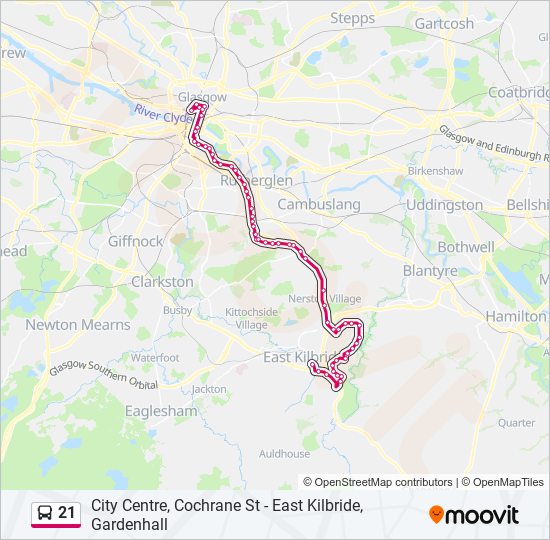 21 Route: Schedules, Stops & Maps - East Kilbride (Updated)