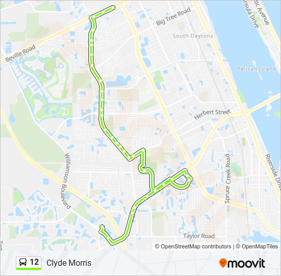 12 Route: Schedules, Stops & Maps - Votran Office (Updated)