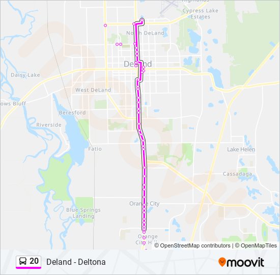 20 Route: Schedules, Stops & Maps - N. To Deland (Updated)