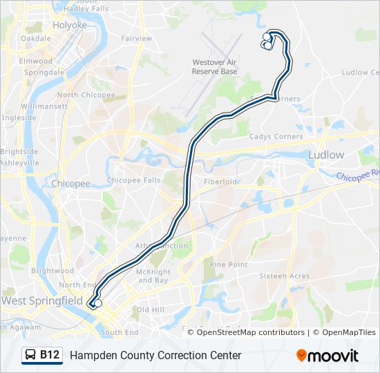 B12 Route Schedules Stops Maps Hampden County Correction Center b12-route-schedules-stops-maps-hampden-county-correction-center