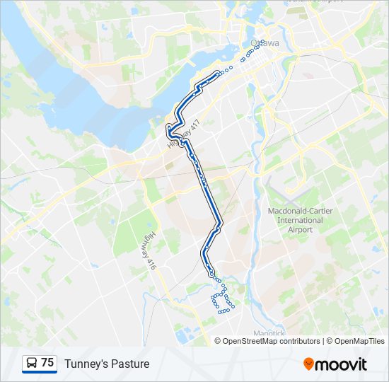75 Route: Schedules, Stops & Maps - Tunney's Pasture (Updated)