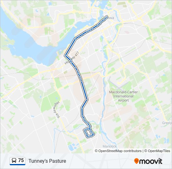 75 Route: Schedules, Stops & Maps - Tunney's Pasture (Updated)