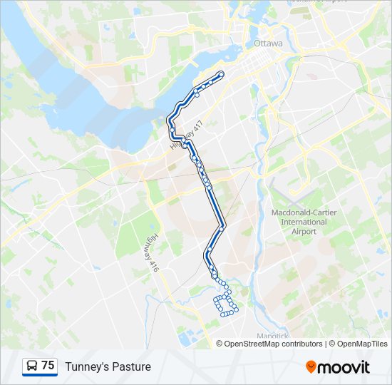 75 Route: Schedules, Stops & Maps - Tunney's Pasture (Updated)