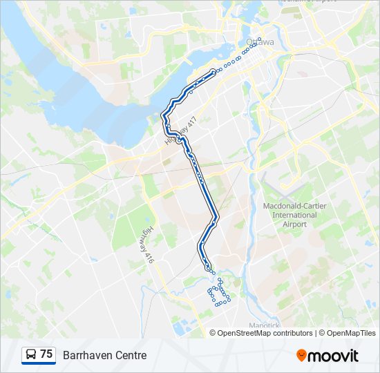 75 Route: Schedules, Stops & Maps - Barrhaven Centre (Updated)