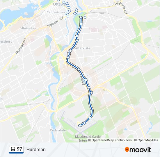 97 Route: Schedules, Stops & Maps - Hurdman (Updated)