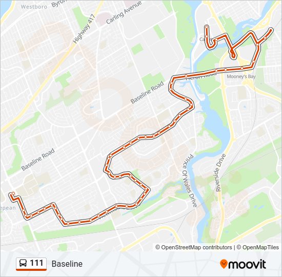 111 Route: Schedules, Stops & Maps - Baseline (Updated)