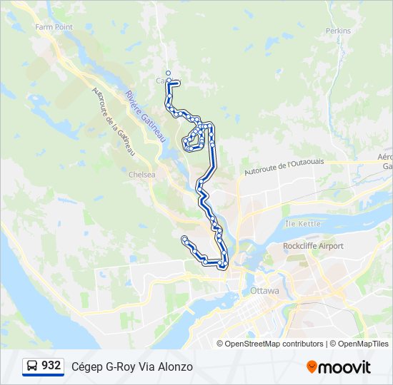 932 Route: Schedules, Stops & Maps - Cégep G-Roy Via Alonzo (Updated)