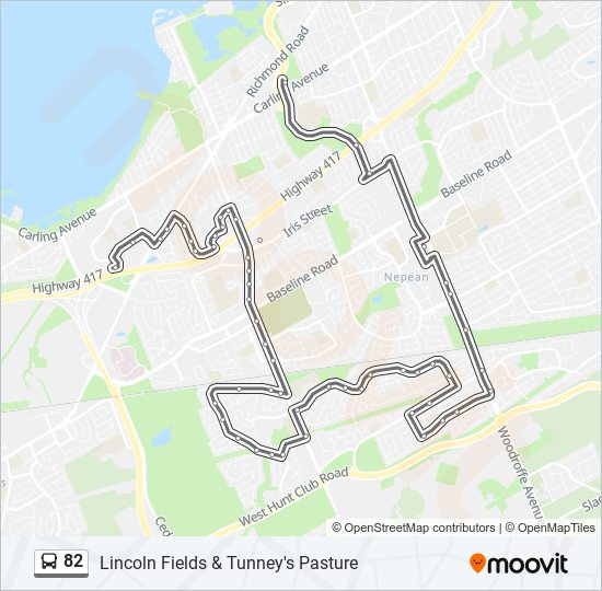 82 Route: Schedules, Stops & Maps - Lincoln Fields & Tunney's Pasture ...