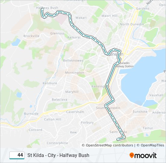 44 Route: Schedules, Stops & Maps - Halfway Bush (Updated)