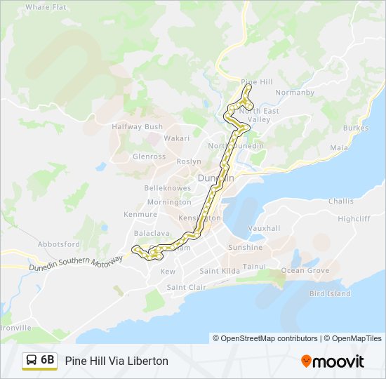 6B Route: Schedules, Stops & Maps - Pine Hill Via Liberton (Updated)