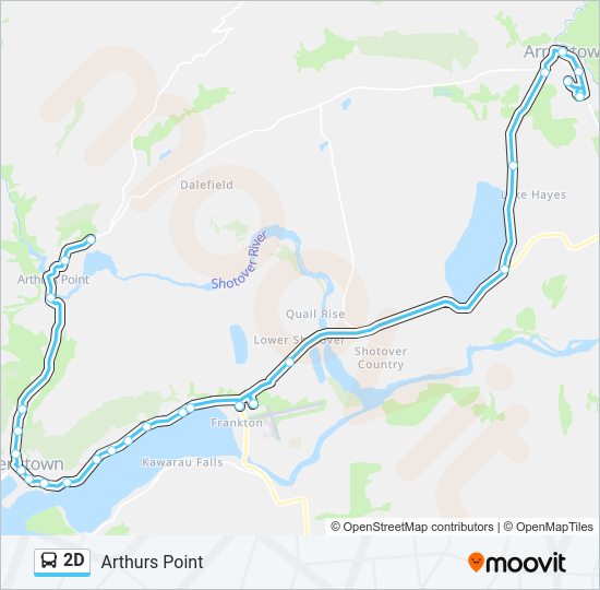 2D Route: Schedules, Stops & Maps - Arthurs Point (Updated)
