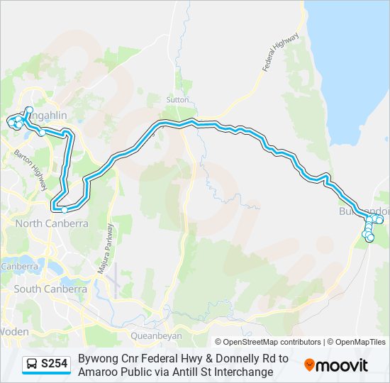 s254 Route: Schedules, Stops & Maps - Ngunnawal PS (Updated)