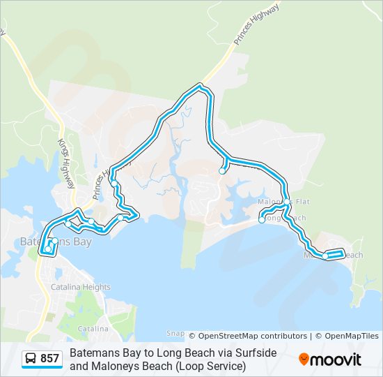 857 Route: Schedules, Stops & Maps - Batemans Bay (Updated)