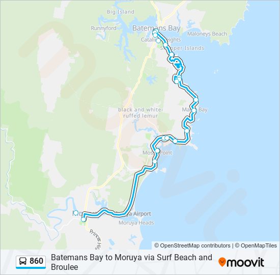 860 Route: Schedules, Stops & Maps - Batemans Bay (Updated)