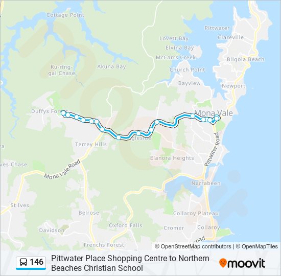 146 Route: Schedules, Stops & Maps - Northern Beaches School (Updated)