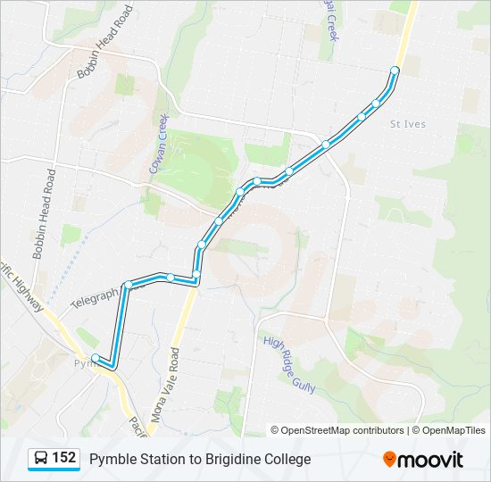 152 Route: Schedules, Stops & Maps - Brigidine College (Updated)