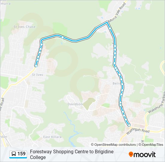 159 Route: Schedules, Stops & Maps - Brigidine College (Updated)
