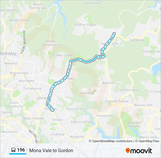 196 Route: Schedules, Stops & Maps - Terrey Hills (Updated)