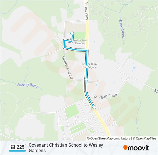 225 Route: Schedules, Stops & Maps - Wesley Gardens (Forest Way) (Updated)