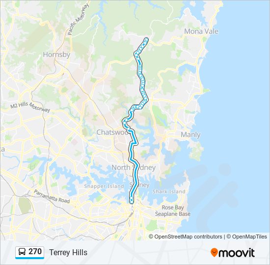 270 Route: Schedules, Stops & Maps - Terrey Hills (Updated)