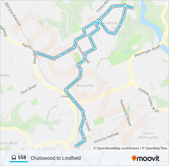558 Route: Schedules, Stops & Maps - Lindfield Station (Updated)