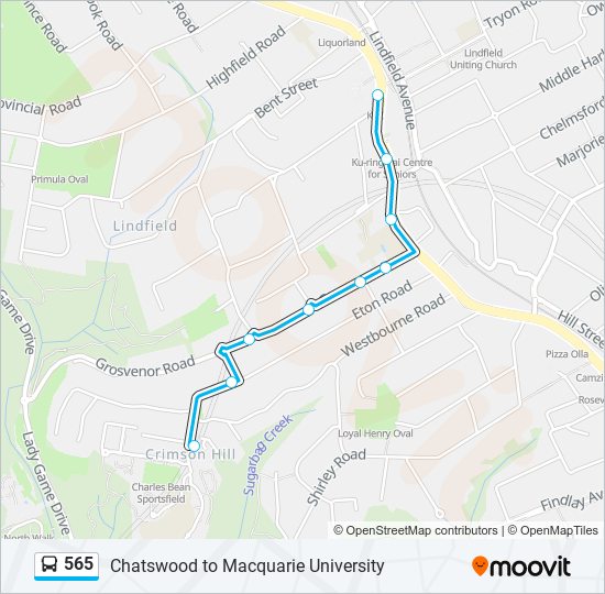 565 Route: Schedules, Stops & Maps - Lindfield Station (Updated)