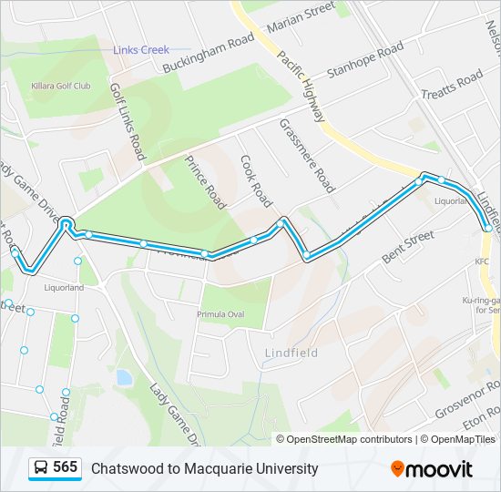 565 Route: Schedules, Stops & Maps - Lindfield Station (Updated)