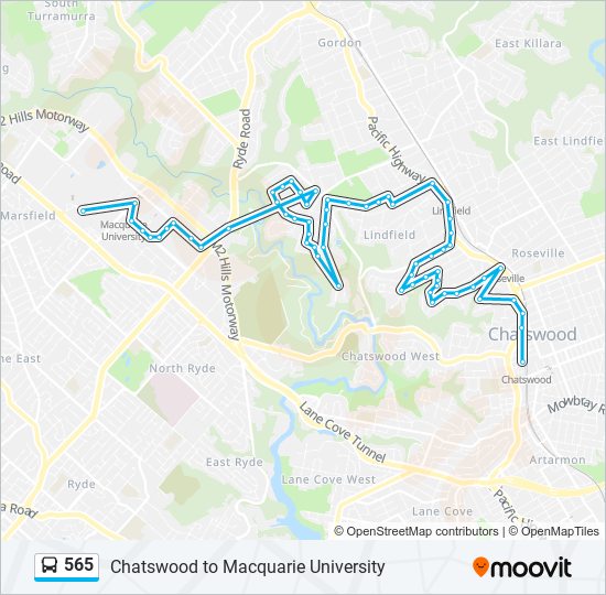 565 Route: Schedules, Stops & Maps - Macquarie University (Updated)
