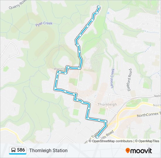 586 Route: Schedules, Stops & Maps - Thornleigh Station (Updated)