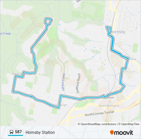 587 Route: Schedules, Stops & Maps - Hornsby Station (Updated)