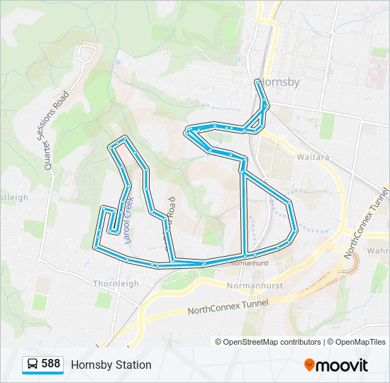 588 Route: Schedules, Stops & Maps - Hornsby Station (Updated)