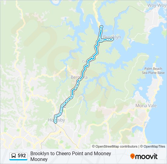 592 Route: Schedules, Stops & Maps - Hornsby Station (Updated)