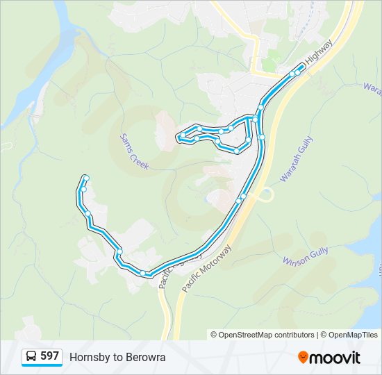 597 Route: Schedules, Stops & Maps - Berowra - Pacific Hwy (Updated)
