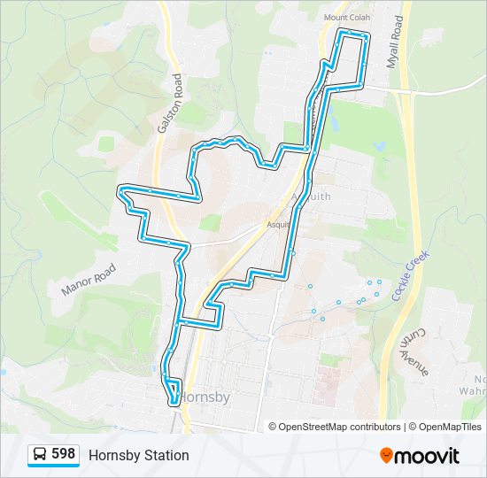 598 Route: Schedules, Stops & Maps - Hornsby Station (Updated)