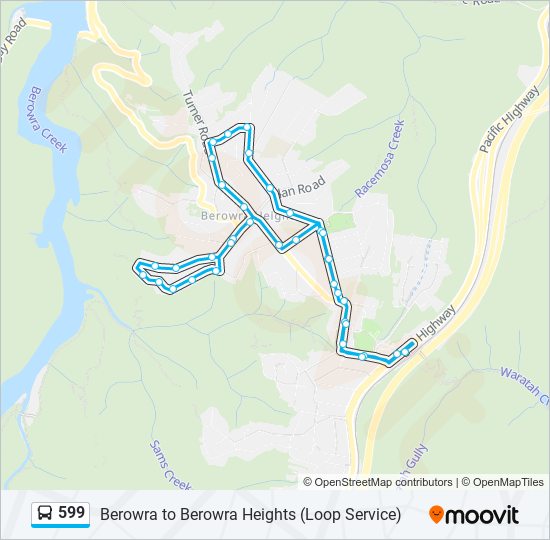 599 Route: Schedules, Stops & Maps - Berowra Station (Updated)