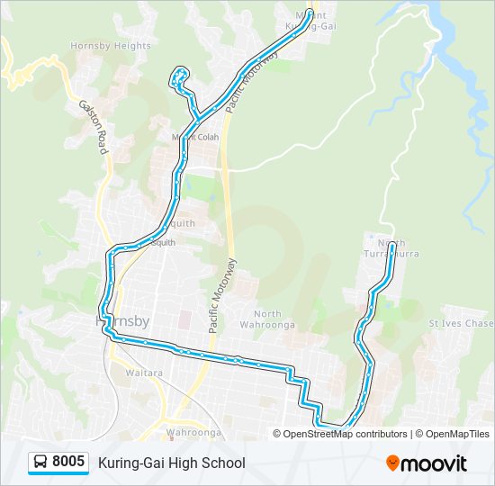 8005 Route: Schedules, Stops & Maps - Kuring-Gai High School (Updated)
