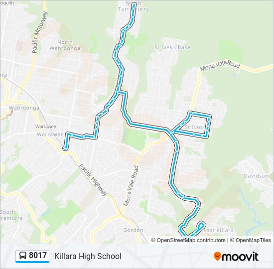 8017 Route: Schedules, Stops & Maps - Killara High School (Updated)