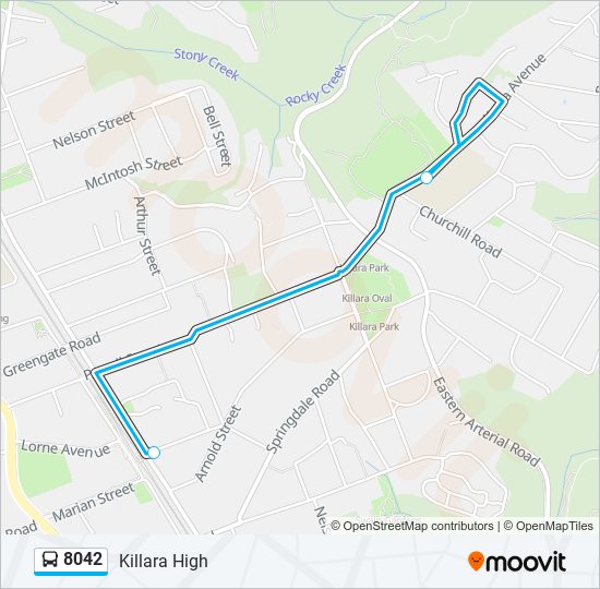 8042 Route: Schedules, Stops & Maps - Killara High (Updated)