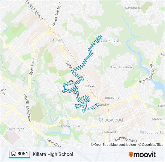 8051 Route: Schedules, Stops & Maps - Killara High School (Updated)