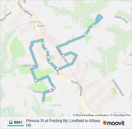 8061 Route: Schedules, Stops & Maps - Killara High School (Updated)