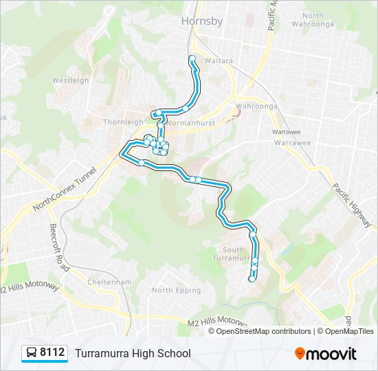 8112 Route: Schedules, Stops & Maps - Turramurra High School (Updated)