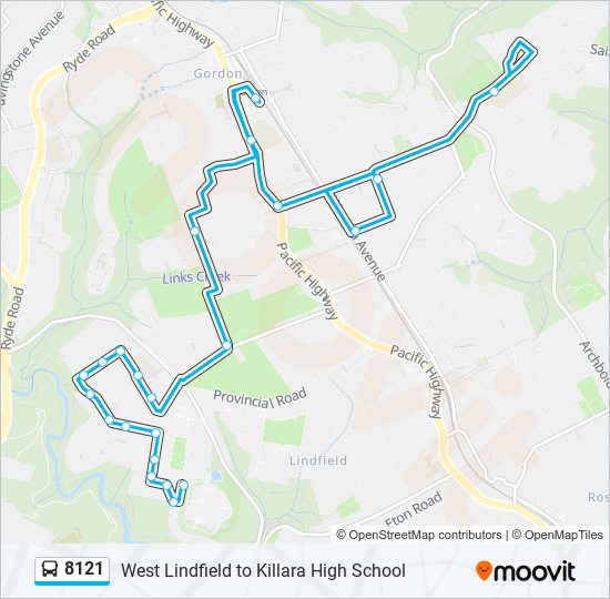 8121 Route: Schedules, Stops & Maps - Killara High School (Updated)
