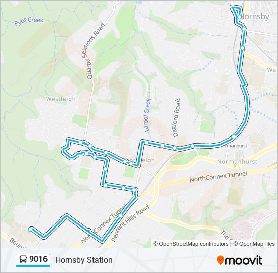 9016 Route: Schedules, Stops & Maps - Hornsby Station (Updated)